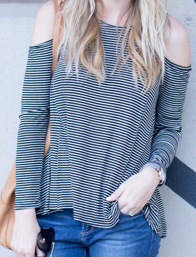 Soft Cold Shoulder Tee and Hunters Boots & A Giveaway- Life By Lee