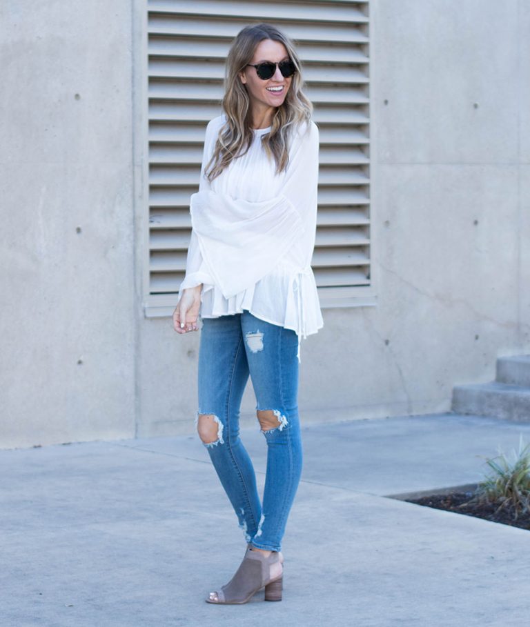 White Romantic Ruffled Tunic - Life By Lee