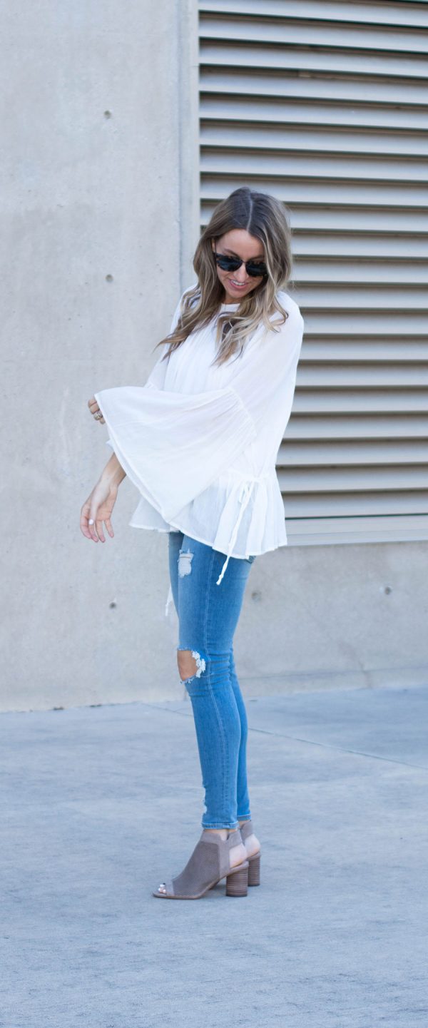 White Romantic Ruffled Tunic - Life By Lee