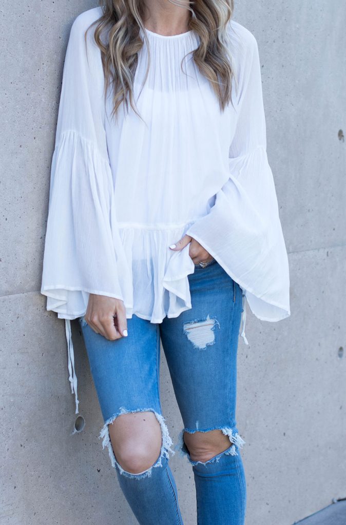White Romantic Ruffled Tunic - Life By Lee
