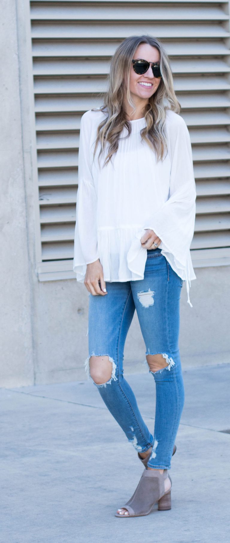 White Romantic Ruffled Tunic - Life By Lee